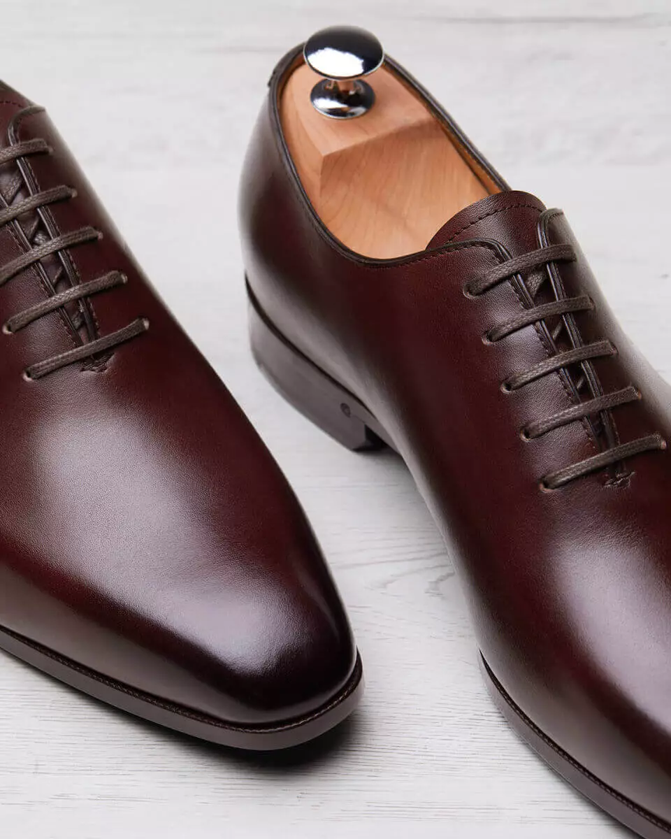 Richelieu Homme One Cut Cuir Marron Foncé | In Corio